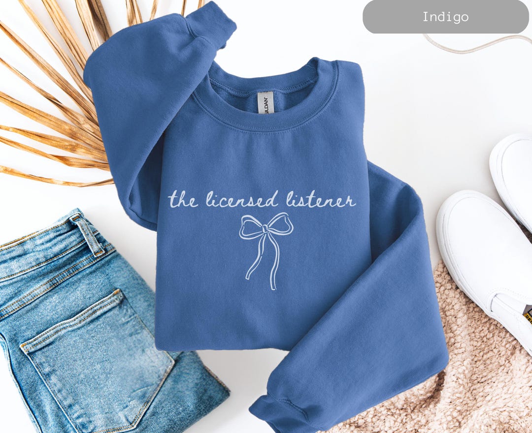 The Licensed Listener Social Worker Sweatshirt | Minimalist Therapist ...