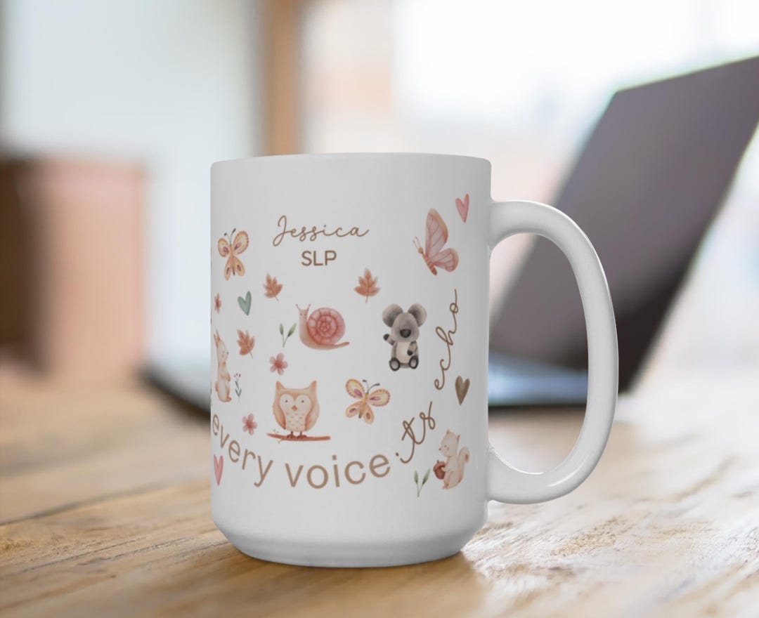 Personalized Speech Therapy Mug, Custom SLP Coffee Cup Gift, Speech ...