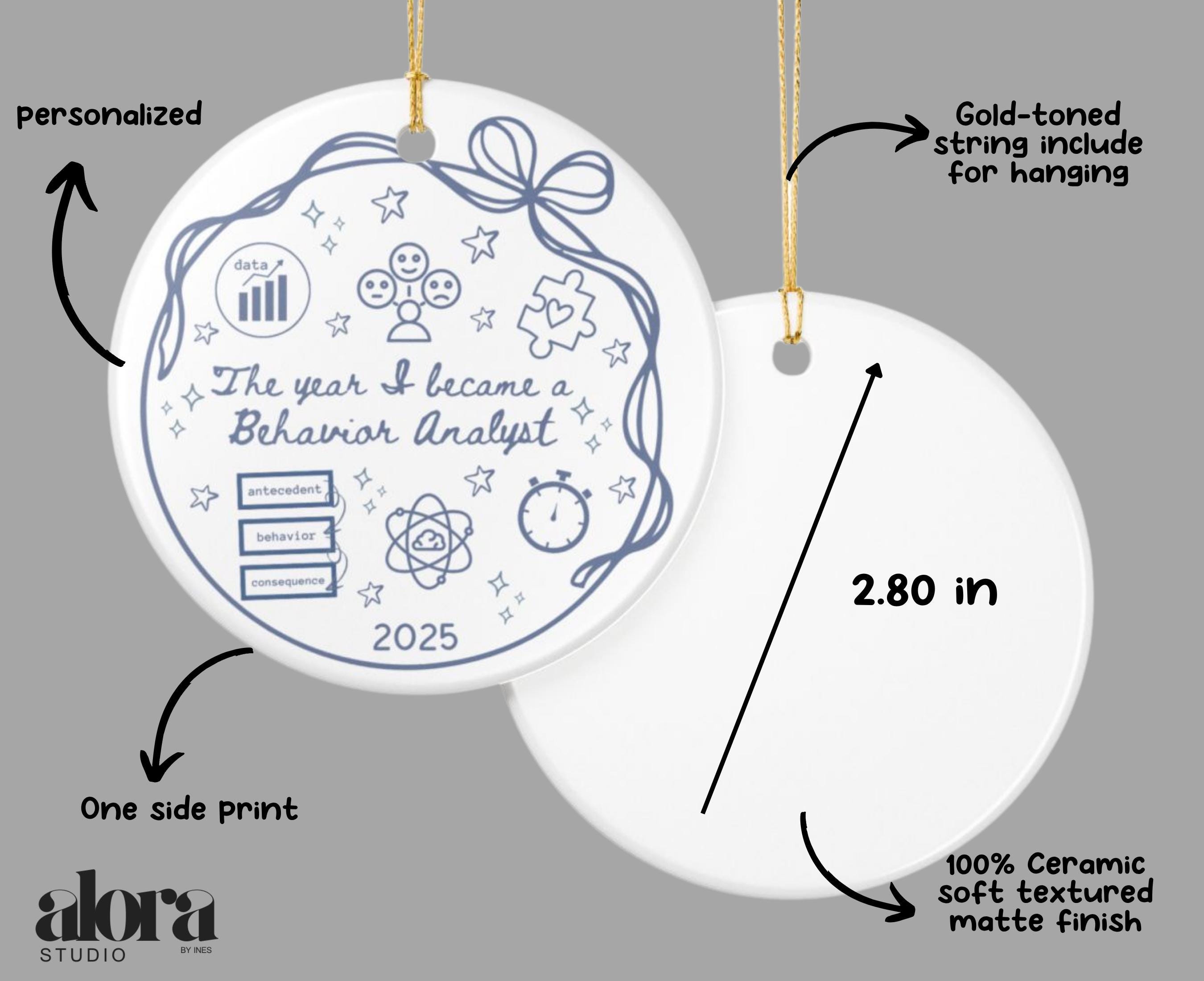 Custom Behavior Analyst Ornament RBT Christmas Ornament Personalized ...