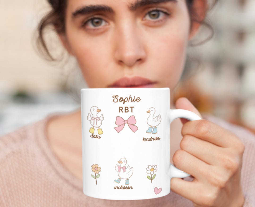Personalized RBT Mug Behavior Technician Gift, Cute ABA Therapist White ...
