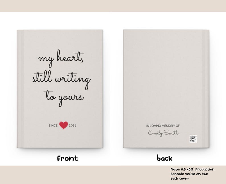 Personalized Grief Journal, Letters to Heaven Sympathy Gift, in Loving ...