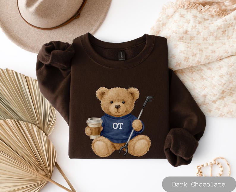 Occupational Therapy Sweatshirt, OT Teddy Bear Crewneck Gift, Pediatric ...