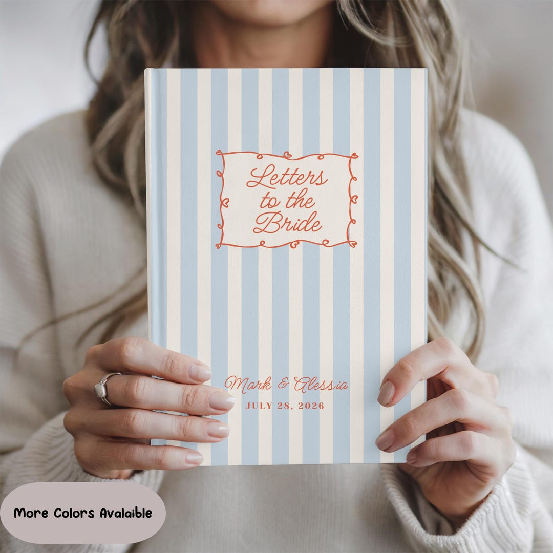 Letters to the Bride Book, Personalized Bridal Shower Guest Book ...