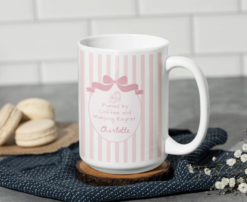 Funny Mahjong Mug Personalized Mahj Coffee Cup, Mahjong Night Gift for ...
