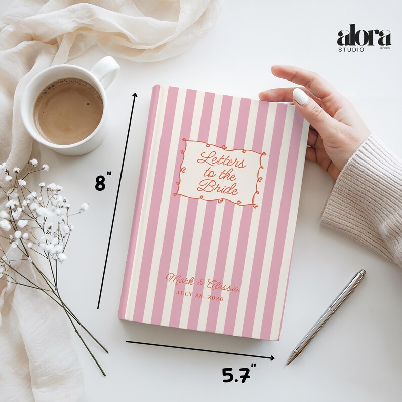 Letters to the Bride Book, Personalized Bridal Shower Guest Book ...
