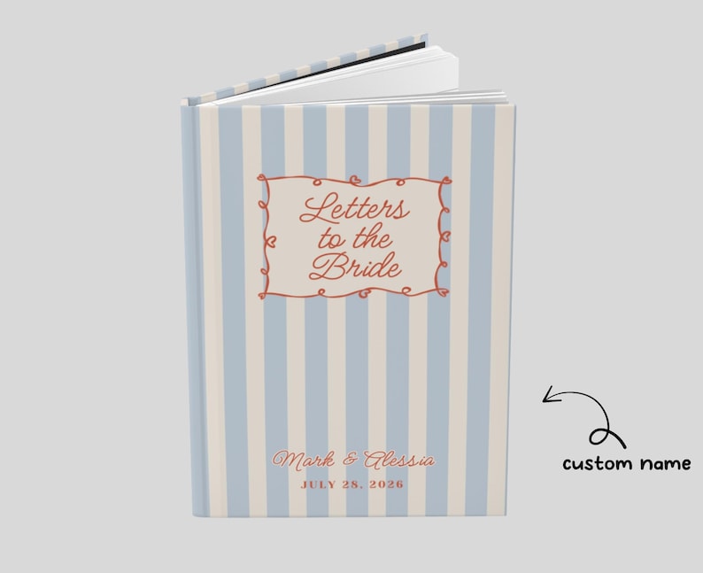 Letters to the Bride Book, Personalized Bridal Shower Guest Book ...