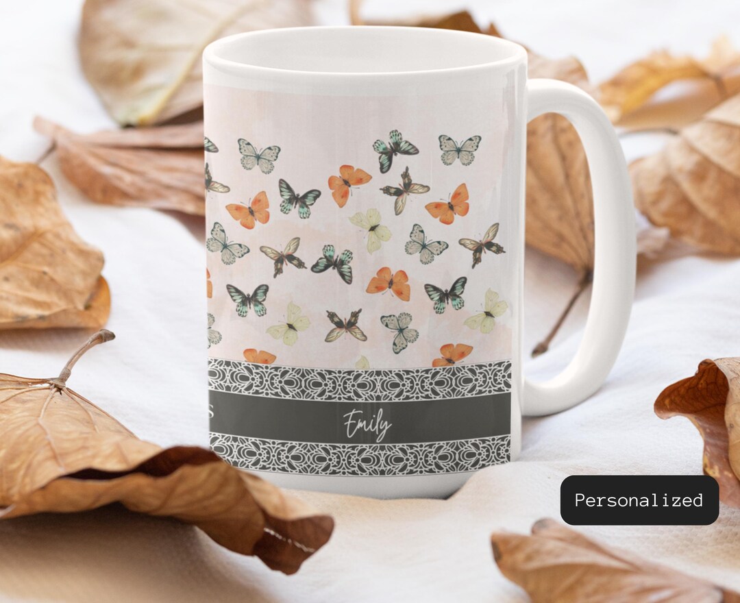 Custom Autism Inclusion Mug With Butterflies, Personalized ...