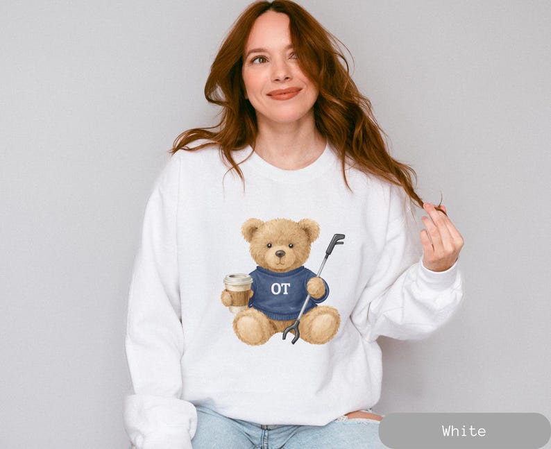 Occupational Therapy Sweatshirt, OT Teddy Bear Crewneck Gift, Pediatric ...