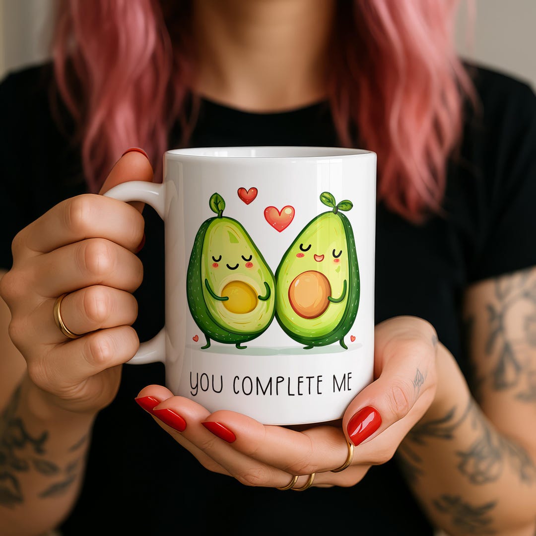 Valentine’s Day Avocado Mug, Cute Love Food Pun 11oz 15oz Coffee Cup ...