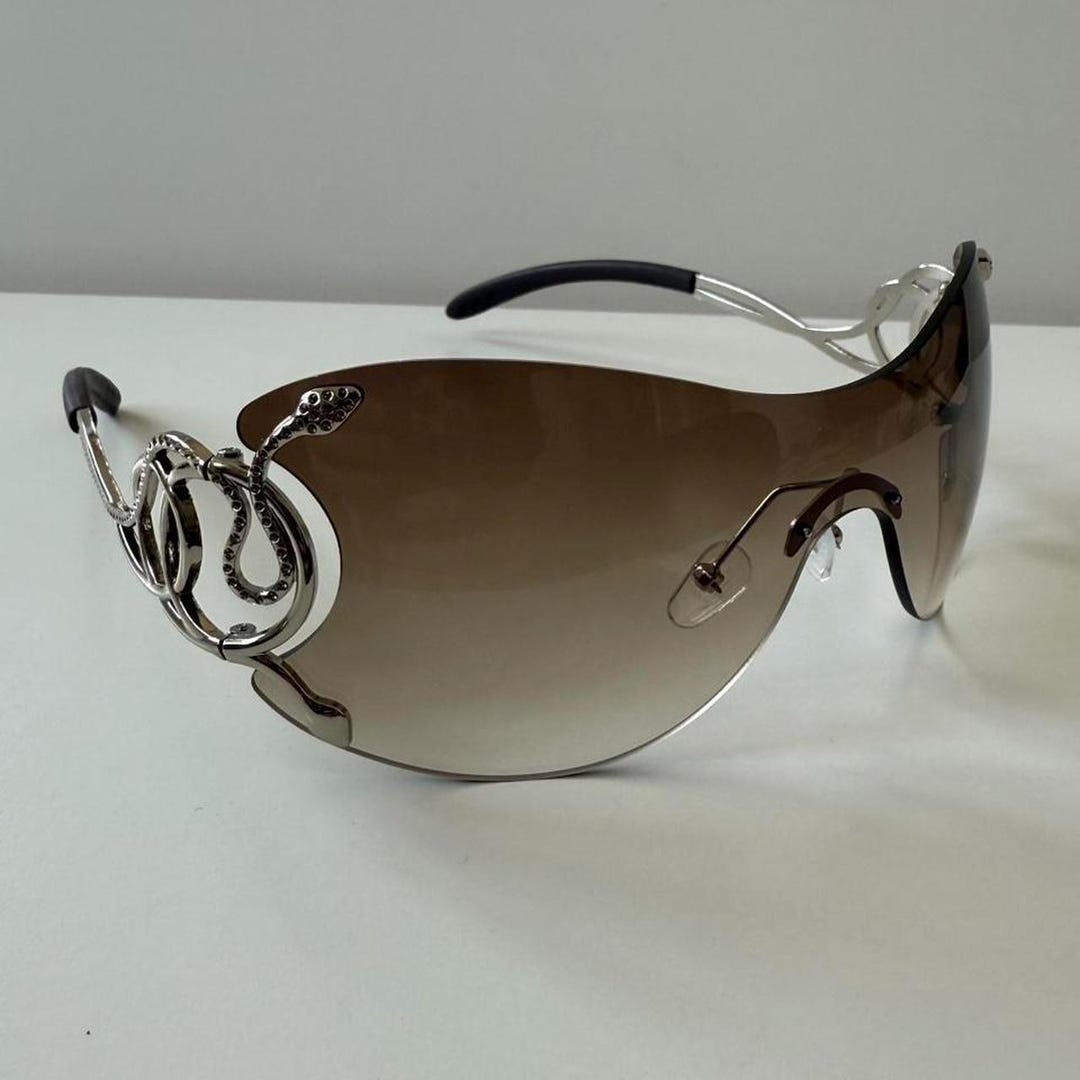 Y2K SUNGLASSES | Y2k 2000s Vintage Style Brown Shades Oversized ...