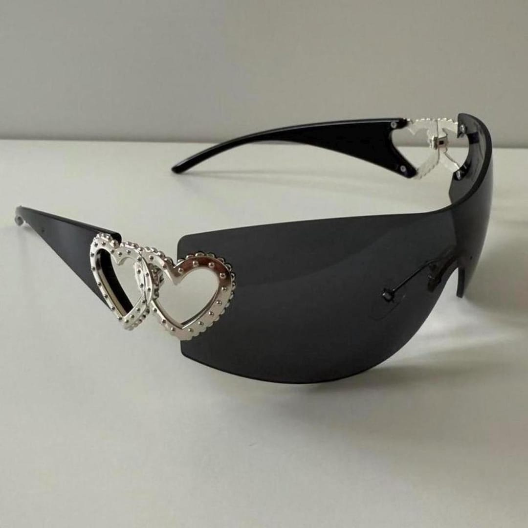 BLACK OVERSIZED SUNGLASSES | Y2k 2000s Vintage Retro Punk Emo Goth ...