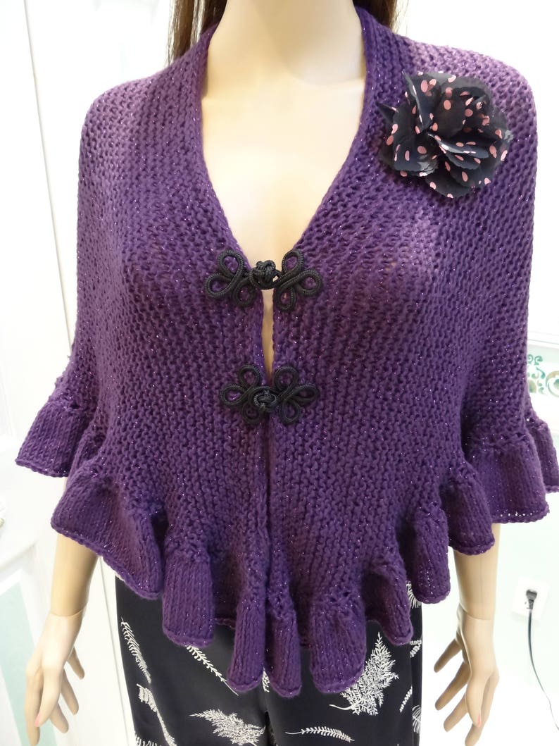 Sale-women's PLUM Knit Shawl :UK Princess Catherine Style, Medium to ...