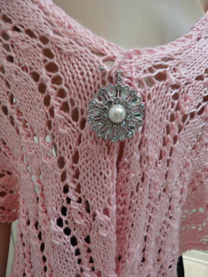 HANDKNITTED SEXY SHAWL Pink Light Weight Open Lacey Stitch - Etsy
