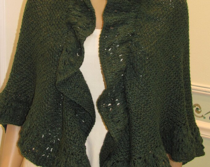 Princess Kate Middleton Shawl hand Knitted in a Forest Green - Etsy