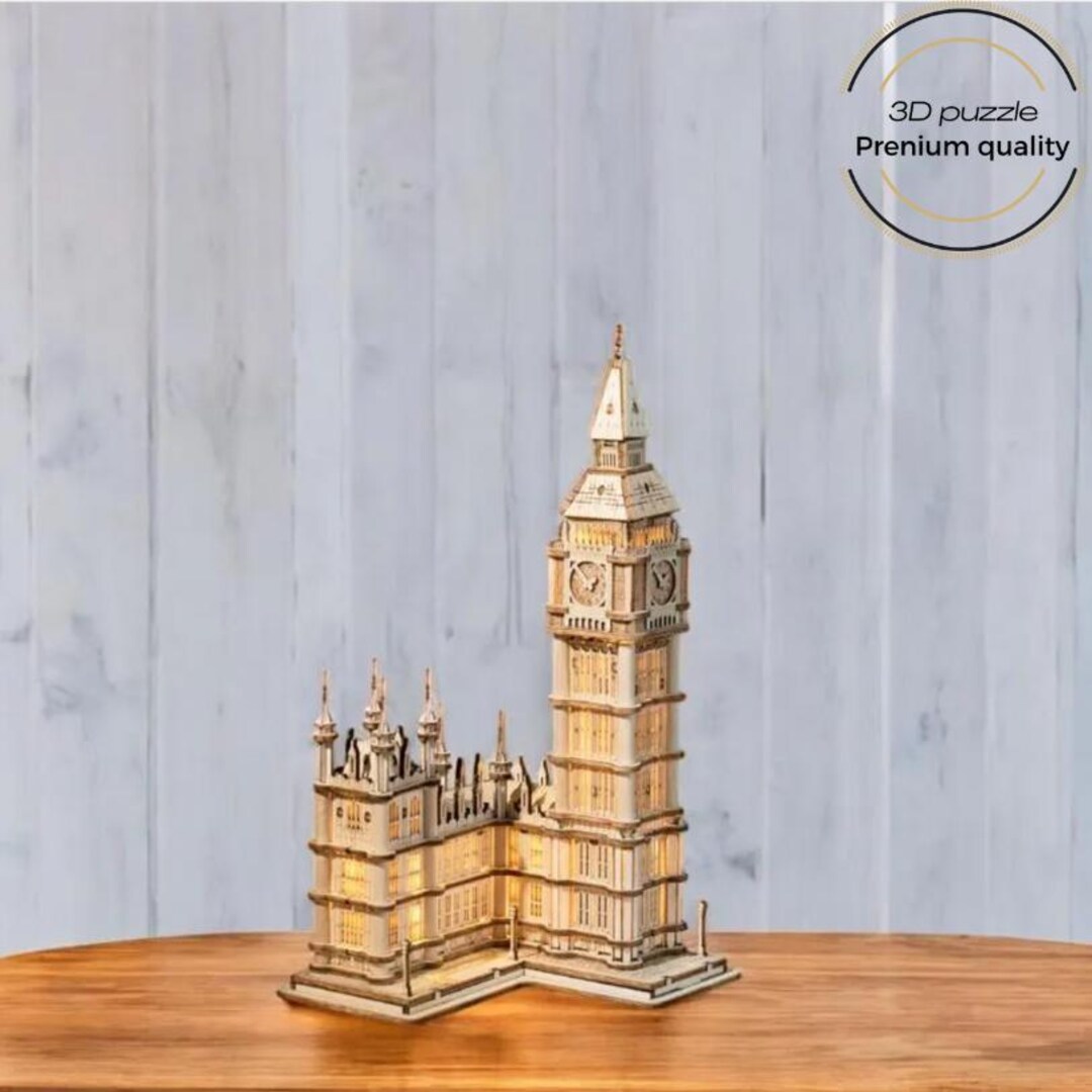 3D Puzzle Big Ben - Handmade - Wooden Craft - Gift for Kids & Adults - Etsy