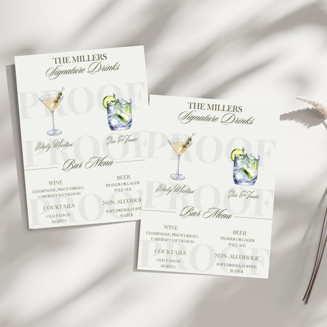 Wedding Bar Menu Customizable - Etsy