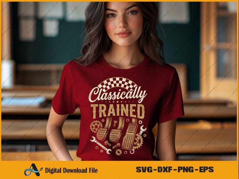 Classically Trained SVG Manual Driver Car Enthusiast Mechanic Gift PNG ...