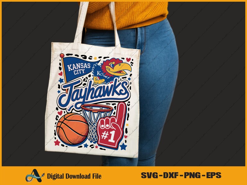 Kansas City Basketball PNG, SVG: Jayhawks Team Design Digital Files - Etsy