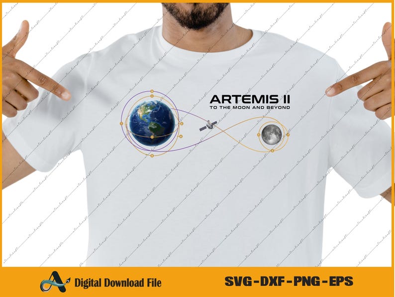 Artemis II PNG Space Mission SVG Moon Landing Science Fan Space Lover ...