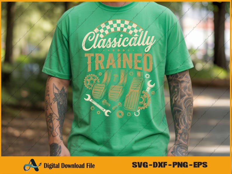 Classically Trained SVG Manual Driver Car Enthusiast Mechanic Gift PNG ...