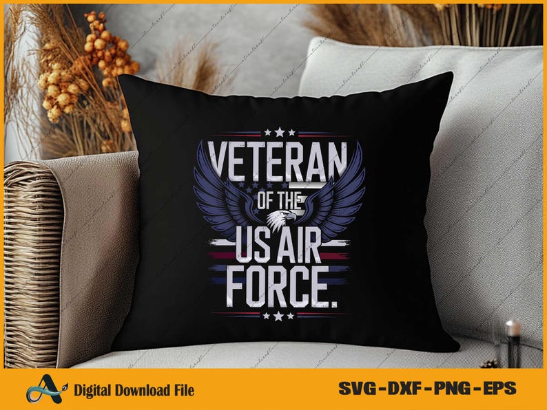 US Air Force Veteran SVG: Patriotic American Flag Clipart (digital ...