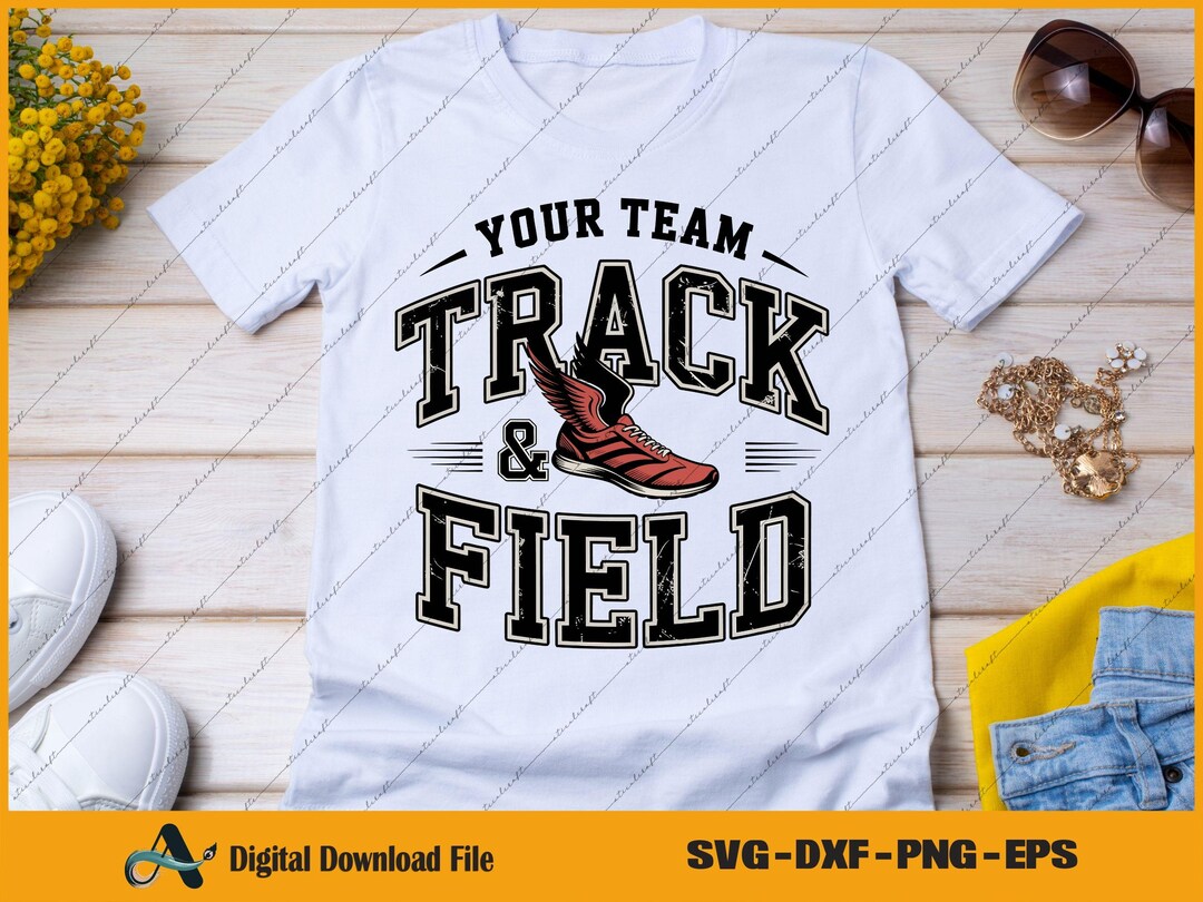 Personalized Track & Field Team SVG Png: Mascot Design, Team Shirt ...
