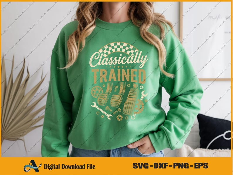 Classically Trained SVG Manual Driver Car Enthusiast Mechanic Gift PNG ...