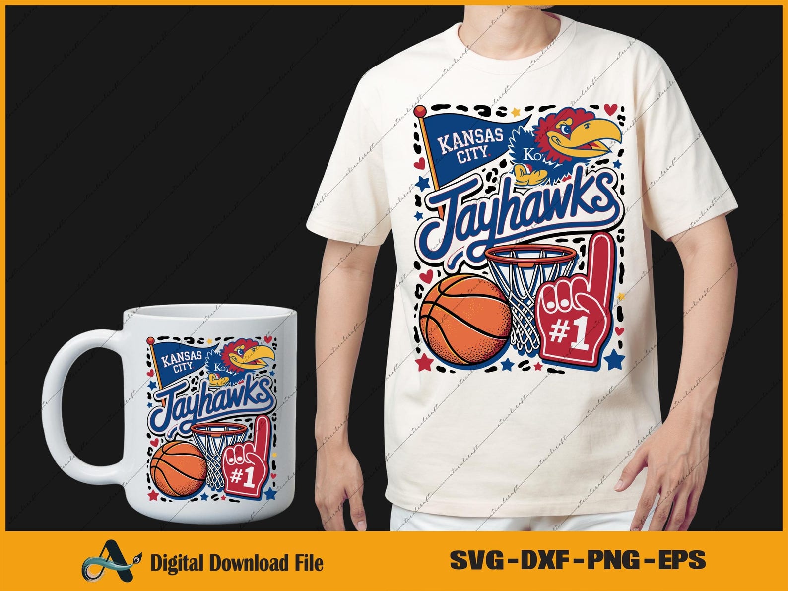 Kansas City Basketball PNG, SVG: Jayhawks Team Design Digital Files - Etsy