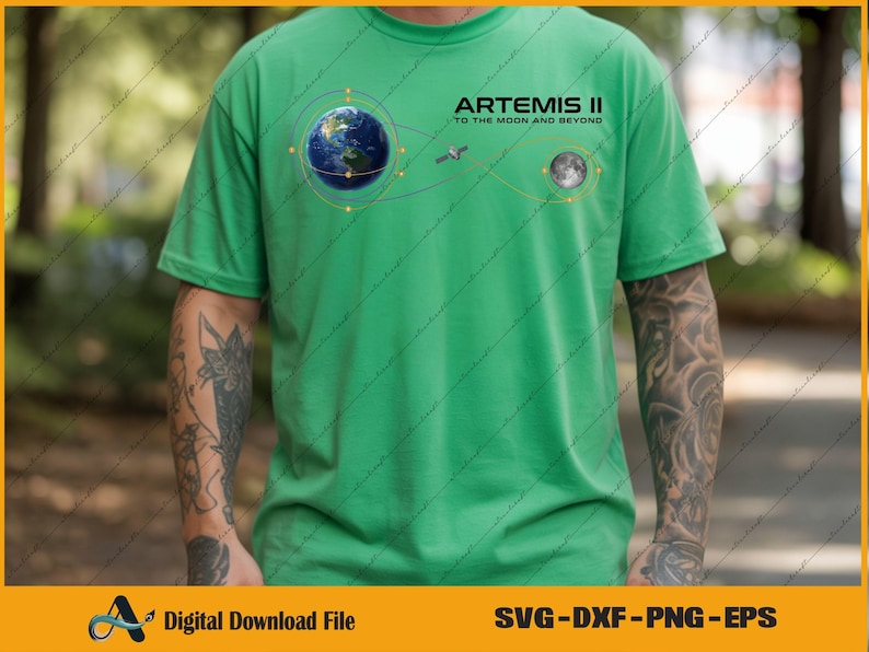 Artemis II PNG Space Mission SVG Moon Landing Science Fan Space Lover ...