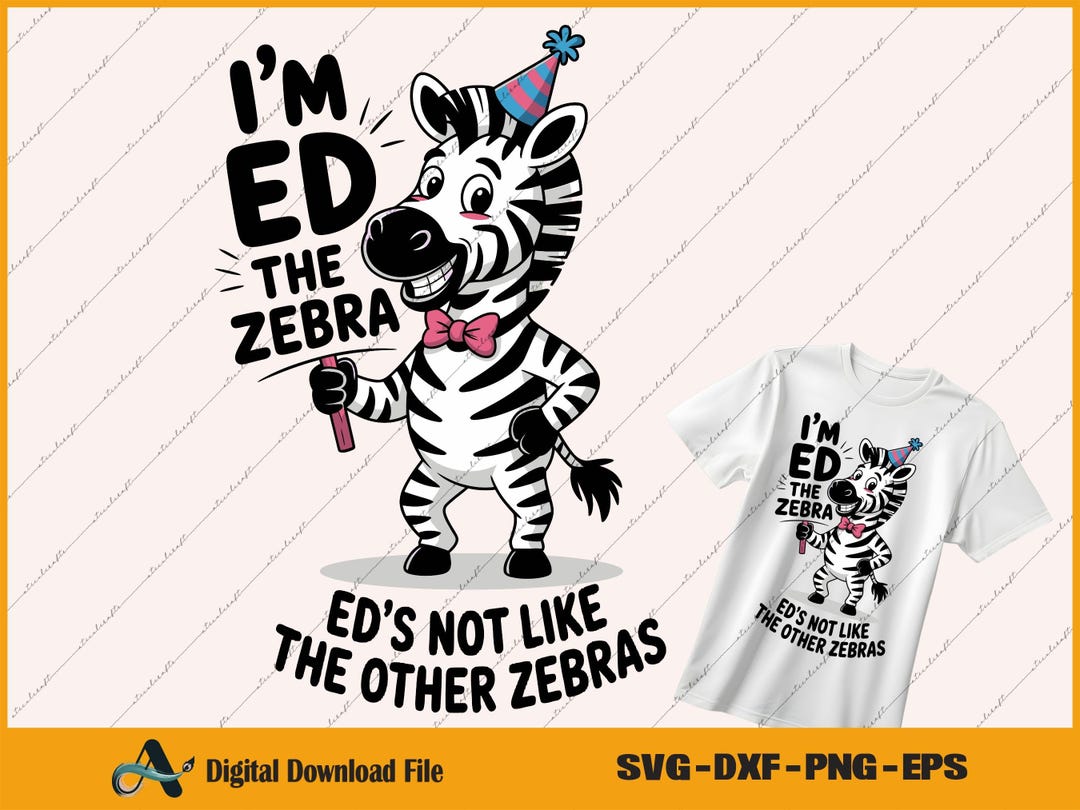 I'm ED the Zebra SVG PNG | Never Forget Ed | Funny Pe Teacher Meme ...