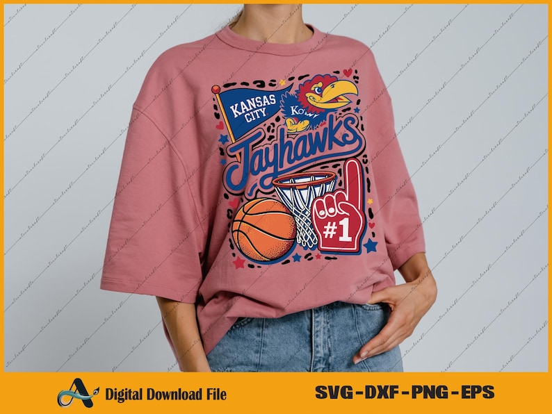 Kansas City Basketball PNG, SVG: Jayhawks Team Design Digital Files - Etsy