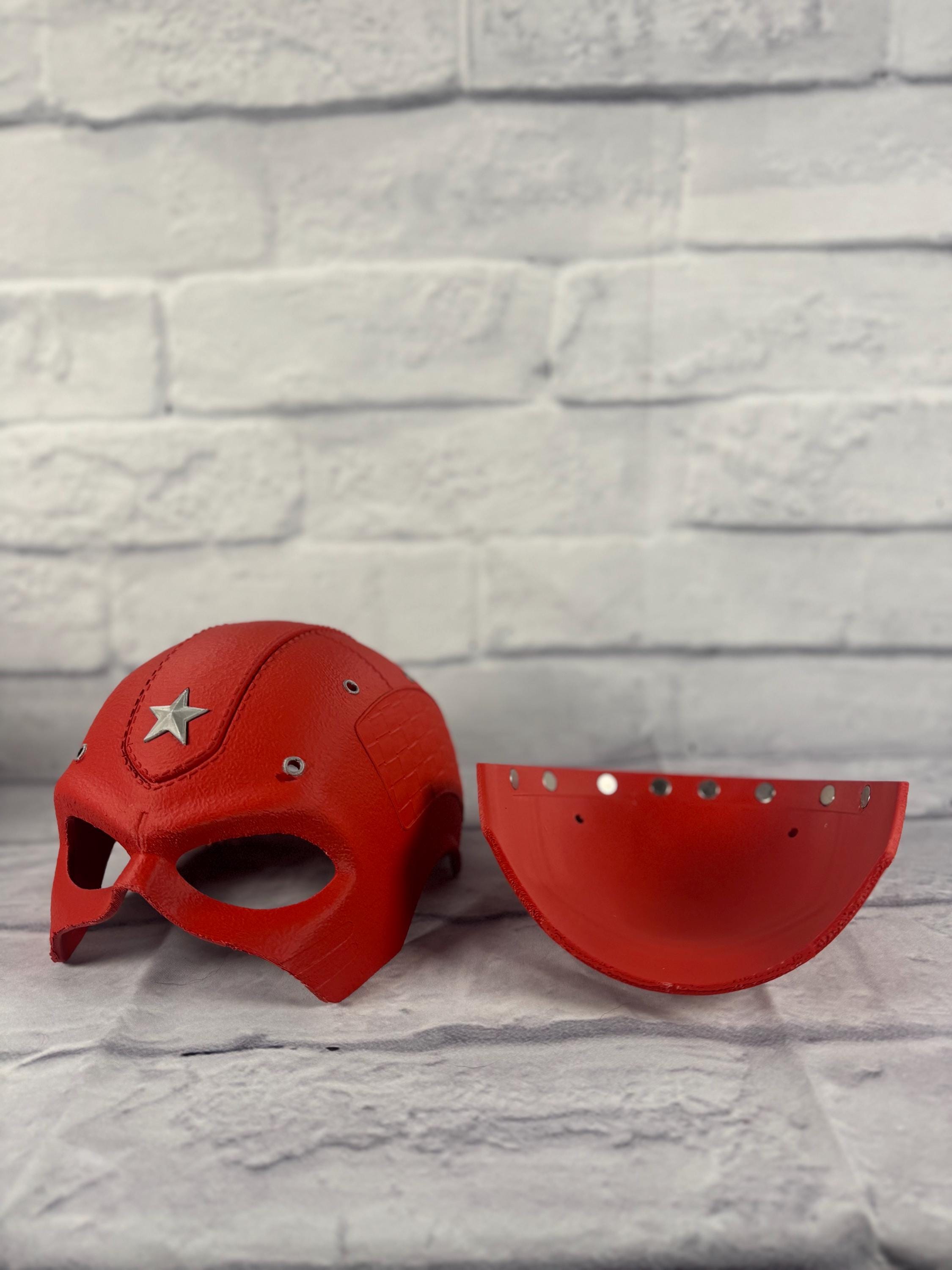 Red Guardian Inspired Cosplay Helmet Thunderbolts - Etsy