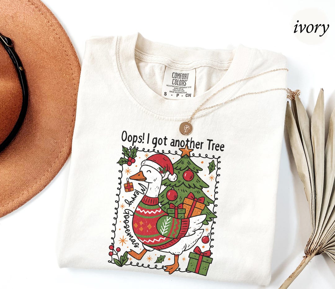 Comfort Colors Merry Goosemas Shirt | Funny Christmas Goose Holiday Tee ...