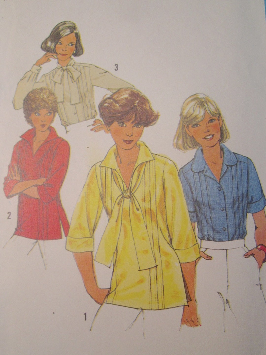 Simplicity 8209 1970's Smock Top Blouse Pattern Caftan Top Pattern ...