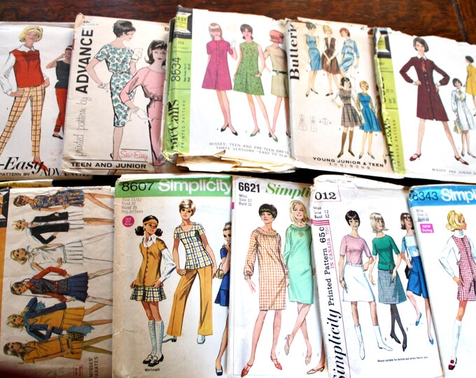 Lot of 1960's Sewing Patterns - Ten Women's Patterns Bust 32-34 All ...