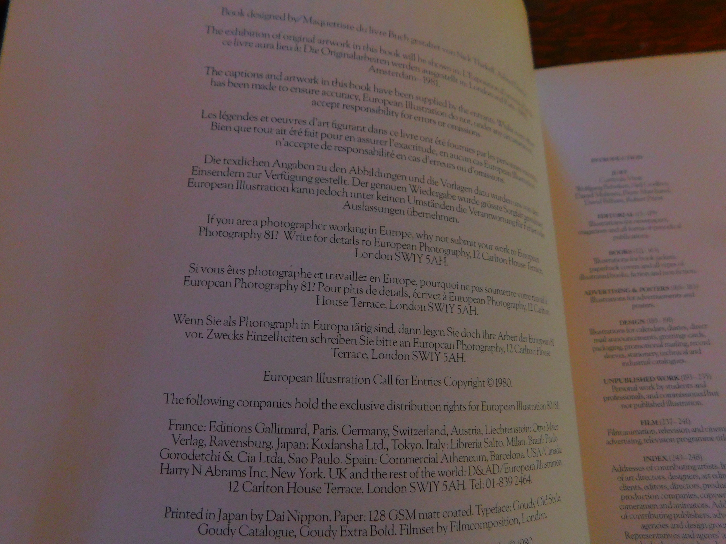 European Illustration 1981 Hardcover Full Color Coffee Table Art Book ...