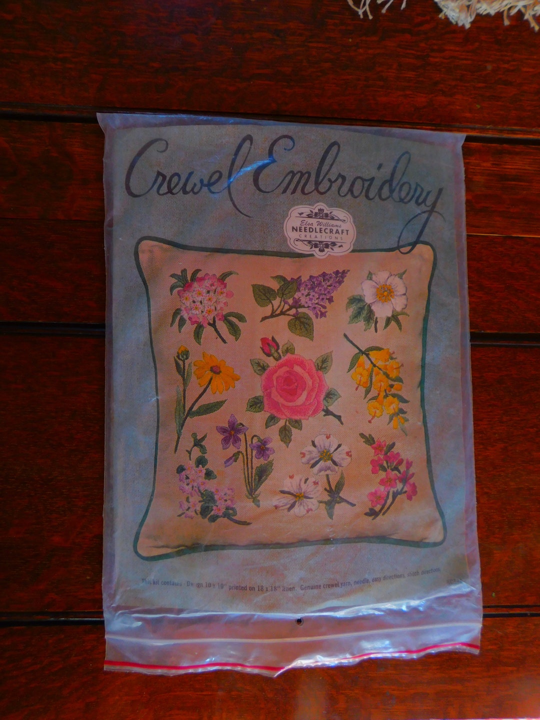 Elsa Williams Flower Crewel Embroidery Kit Flowers of Thirteen Original ...