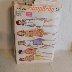 Simplicity 7699 1960's Mod Dress Pattern A-line Skirt Pattern 60's Peg ...
