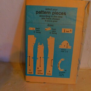 Simplicity 7425 1960's Designer Dress Pattern - Stand up Shaped ...