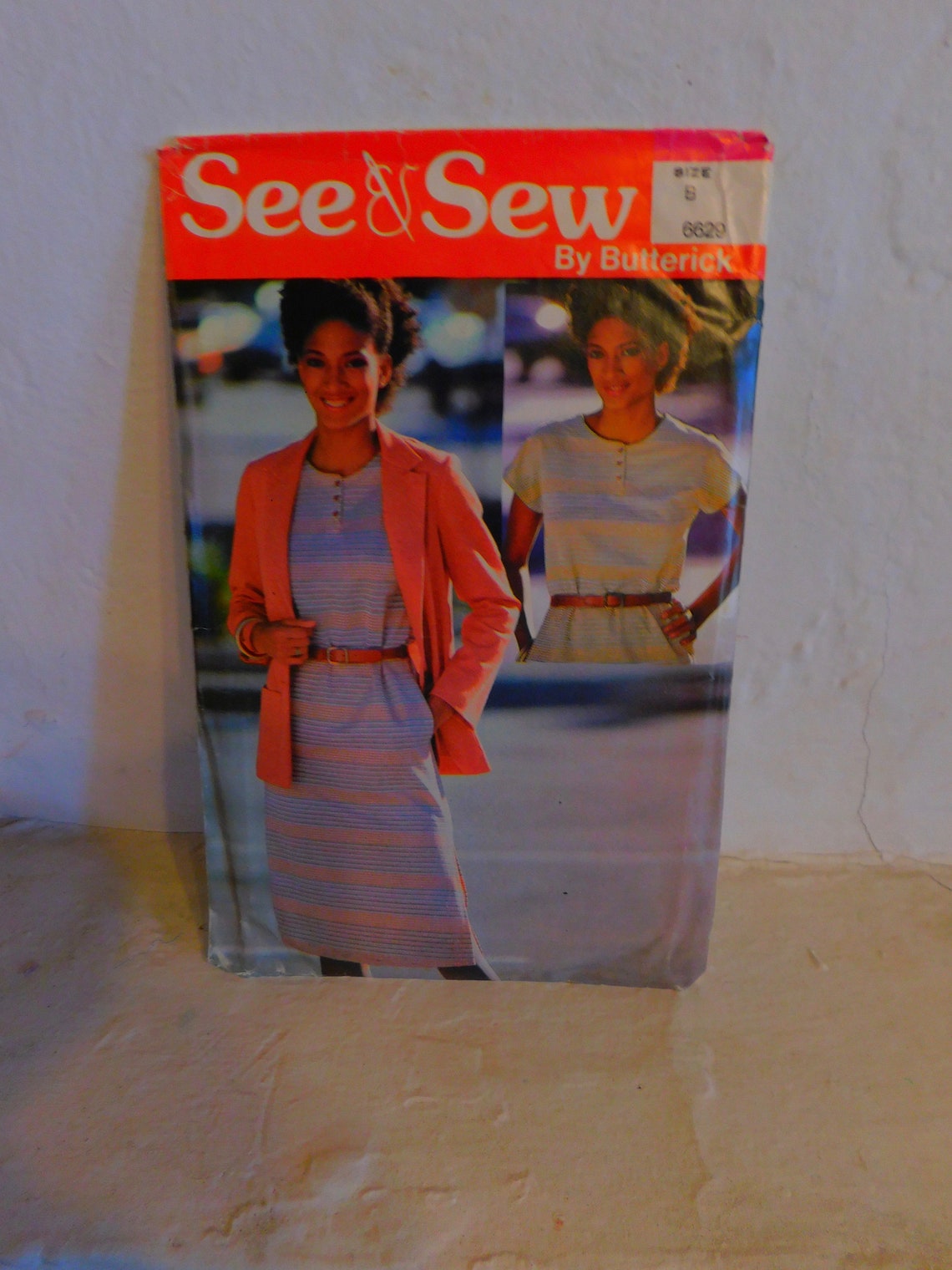 Butterick 6629 1980's Shift Dress Pattern Dress and Jacket Pattern 1980 ...