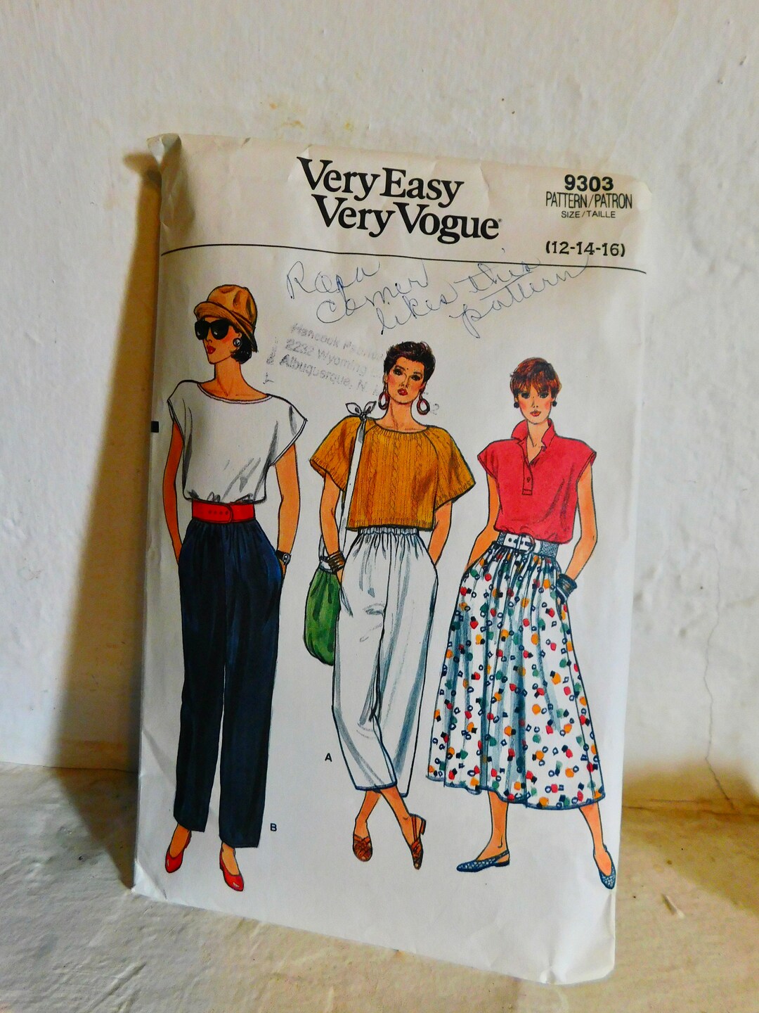 Vogue 9303 1980's Midi Skirt Pattern - Comfy Pants or Skirt Pattern ...