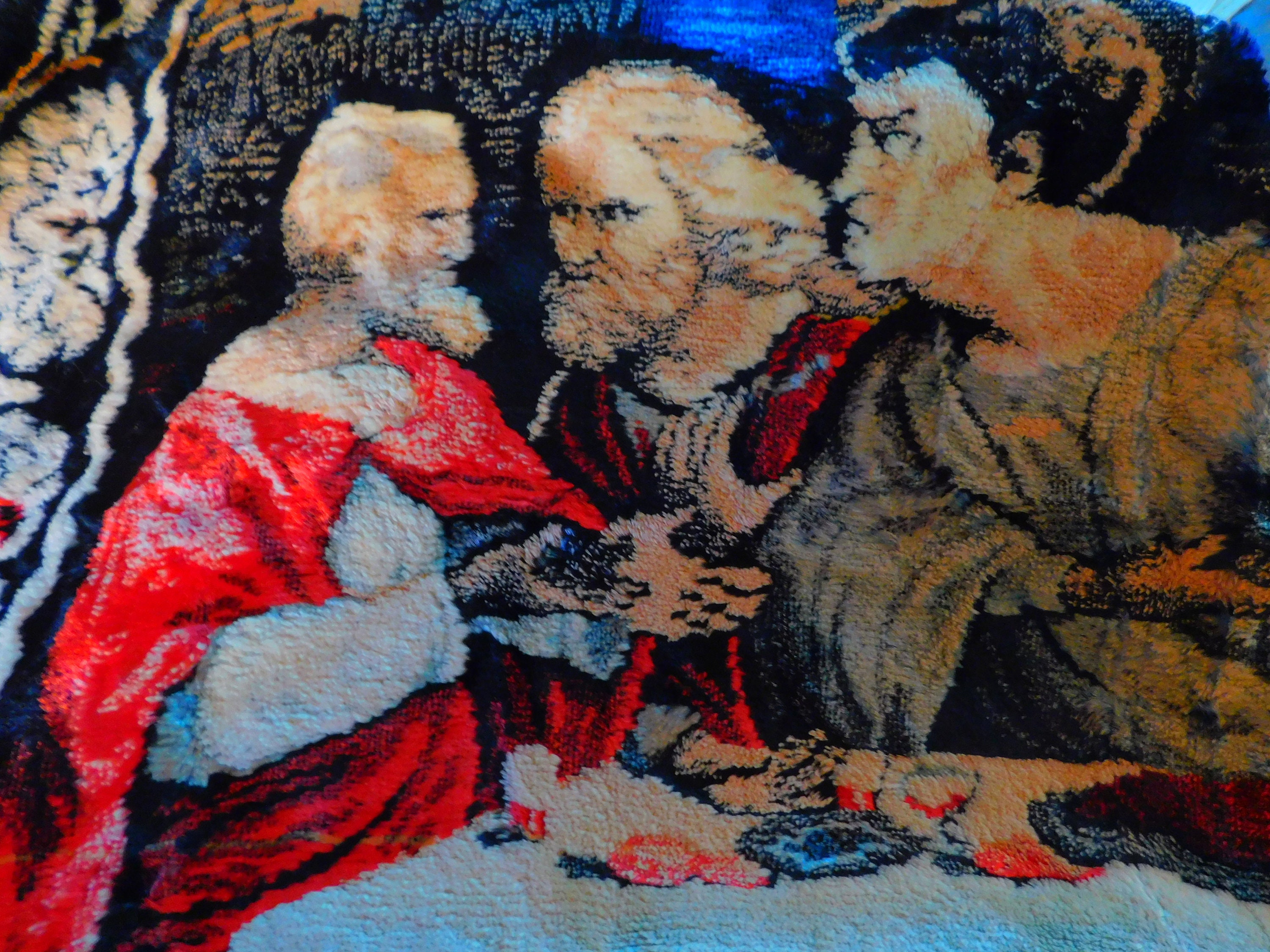 Large Vintage Last Supper Tapestry - Lovely Deep Colors Large Last ...