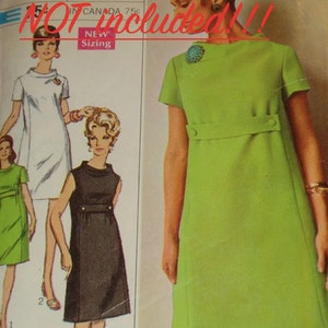Simplicity 7425 1960's Designer Dress Pattern - Stand up Shaped ...
