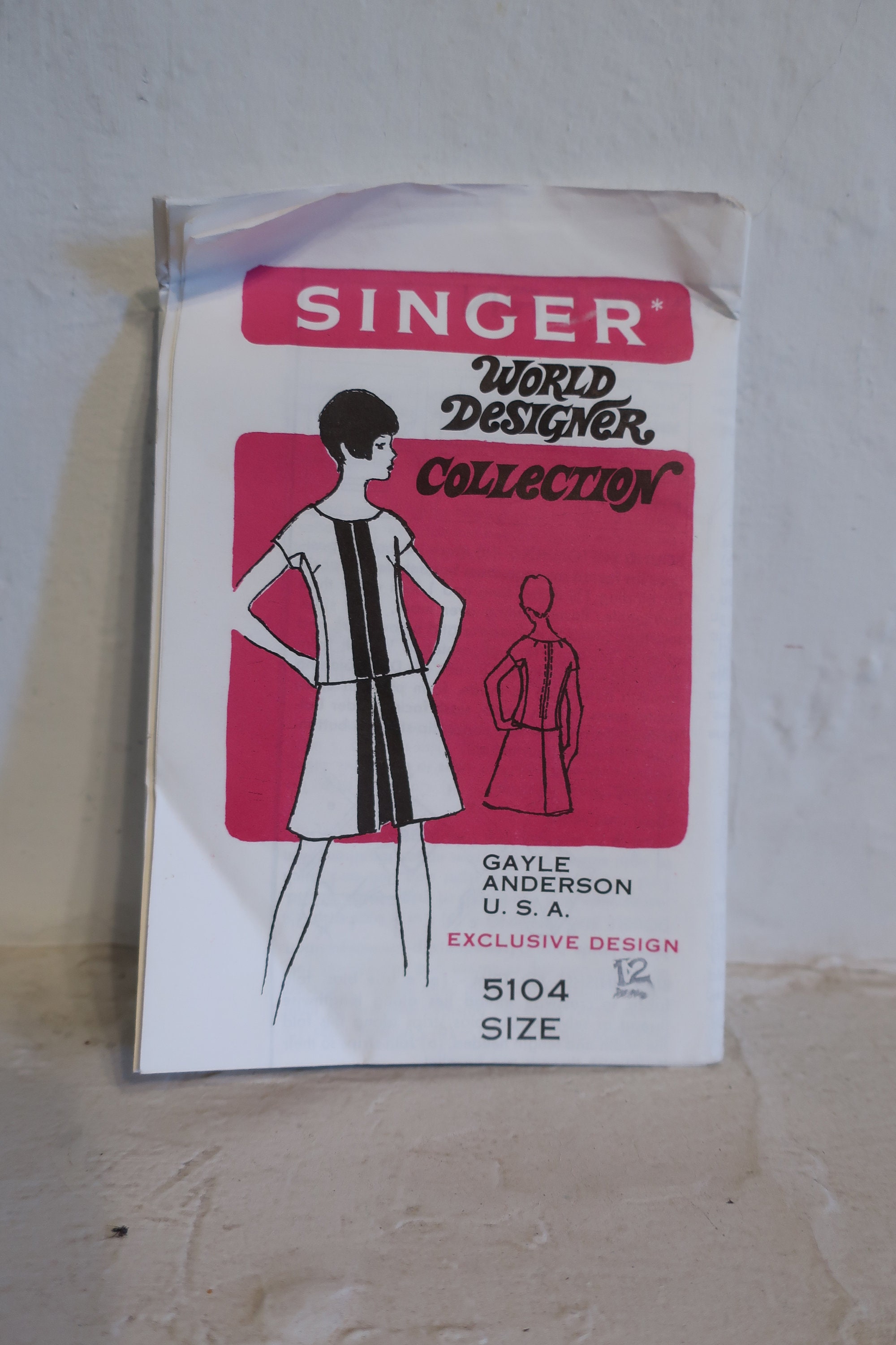Singer 5104 1960's Designer Dress Pattern World Designer Collection ...