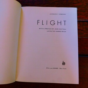 Flight by Jacques Ormond - Hardcover Book First Edition - Preface by ...