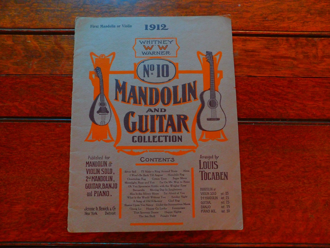 Mandolin and Guitar Sheet Music Book 1912 - Ragtime Sheet Music Book ...