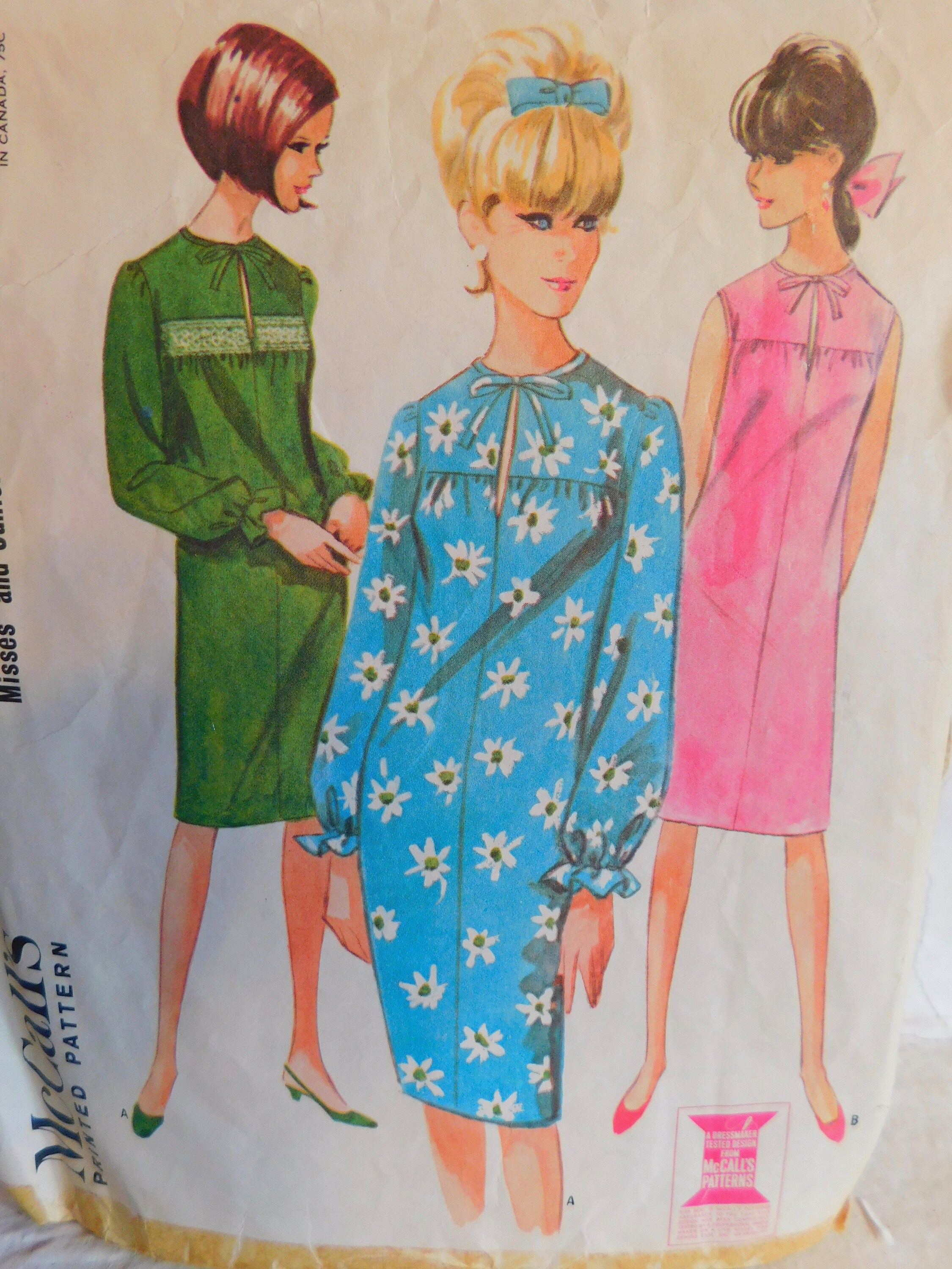 Sewing & Needlecraft Shoulder Yoke Top and Dress pattern Vintage 1982 ...