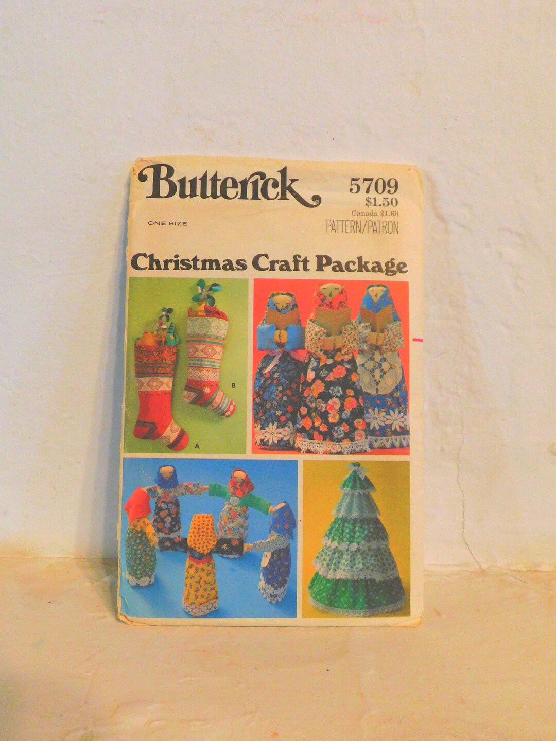 Butterick 5709 1970's Christmas Stocking Pattern - Holiday Decor ...