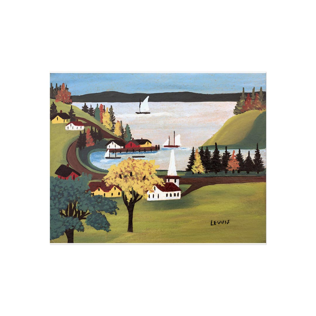 Maud Lewis - Smiths Cove - Fine Art Poster, Ready to Hang or Place in a ...