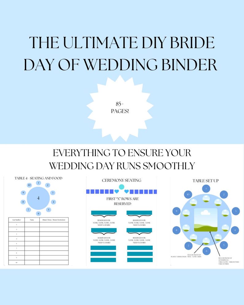 The Ultimate Wedding Day Binder for DIY Brides - Etsy